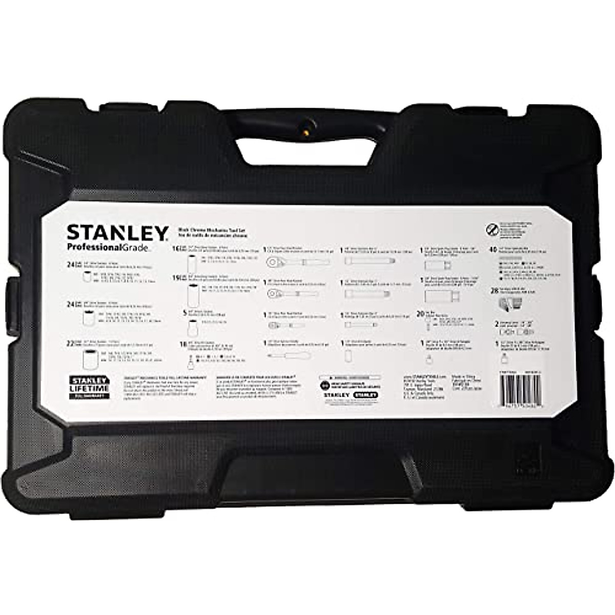 STANLEY Professional Grade Black Chrome NEW Mechanics Tool Set (Socket Set-229 pieces)