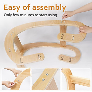 MUGEN LIFE Adjustable Kneeling Chair - Ergonomic Posture Stool with Multiple Adjustments - Office Desk Chair for Back Pain