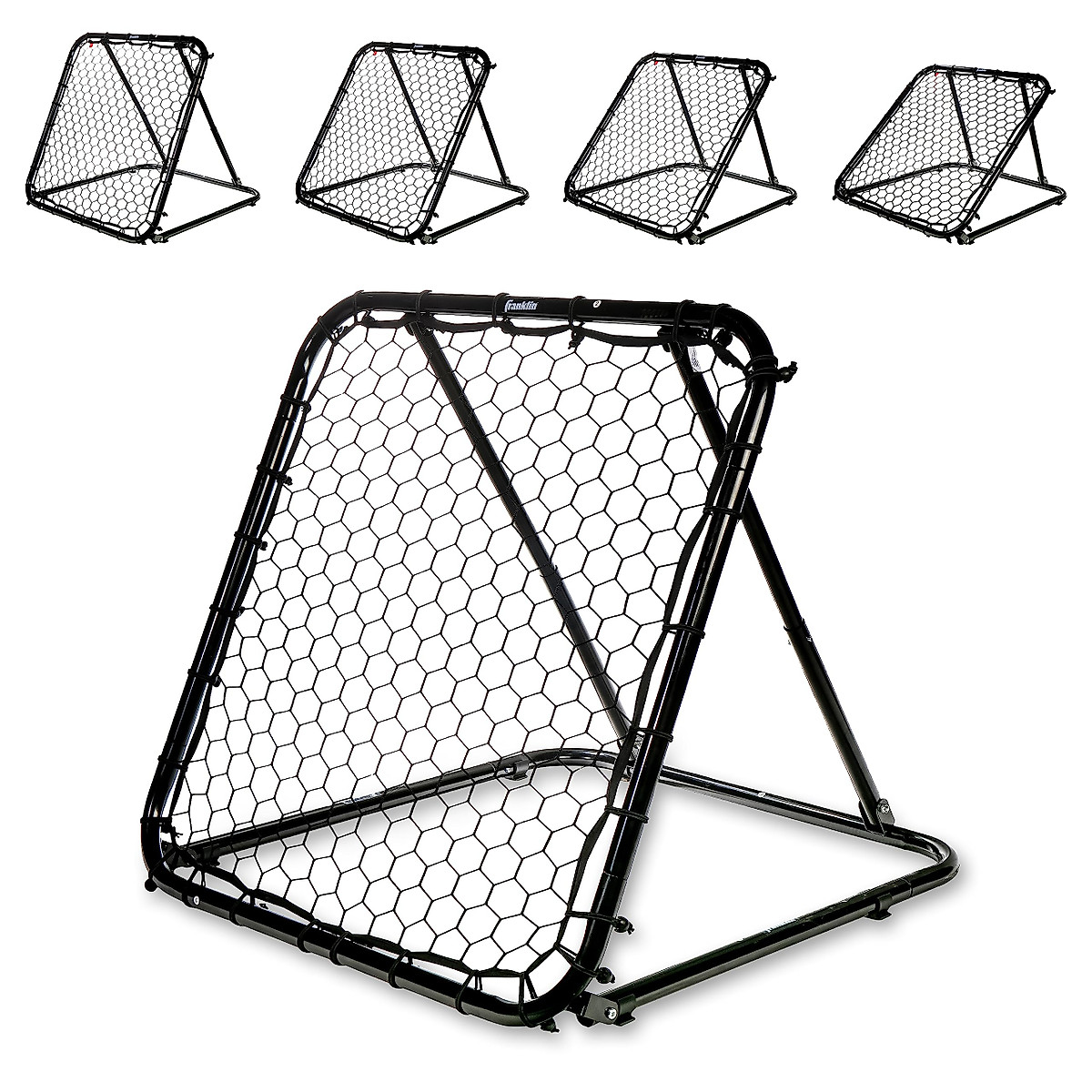 Franklin Sports Basketball Pass Back Rebounder Net - Multi-Sport Training Rebound Screen - Perfect for Passing and Shooting Practice - 3' x 3', Black (92499X)
