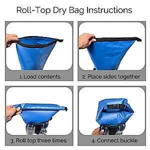 Malo'o 45L Waterproof Heavy Duty Backpack Dry Bags for Kayaking, Camping, Fishing, Hiking Daypack - Beach Accessories, Boat accessories, and Travel Gear - Fishing Rod Case Straps