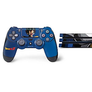 Skinit Decal Gaming Skin Compatible with PS4 Pro Bundle - Officially Licensed Dragon Ball Z Vegeta Portrait Design