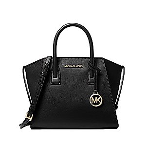 Michael Michael Kors Avril Small Logo Top-Zip Satchel - Black