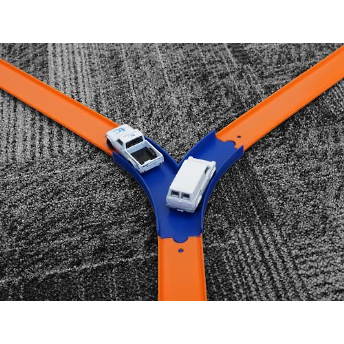 Hot Wheels Compatible Track Add-On Pack - Eco-Friendly PLA Plastic, Versatile Track Layout Pieces (Blue)