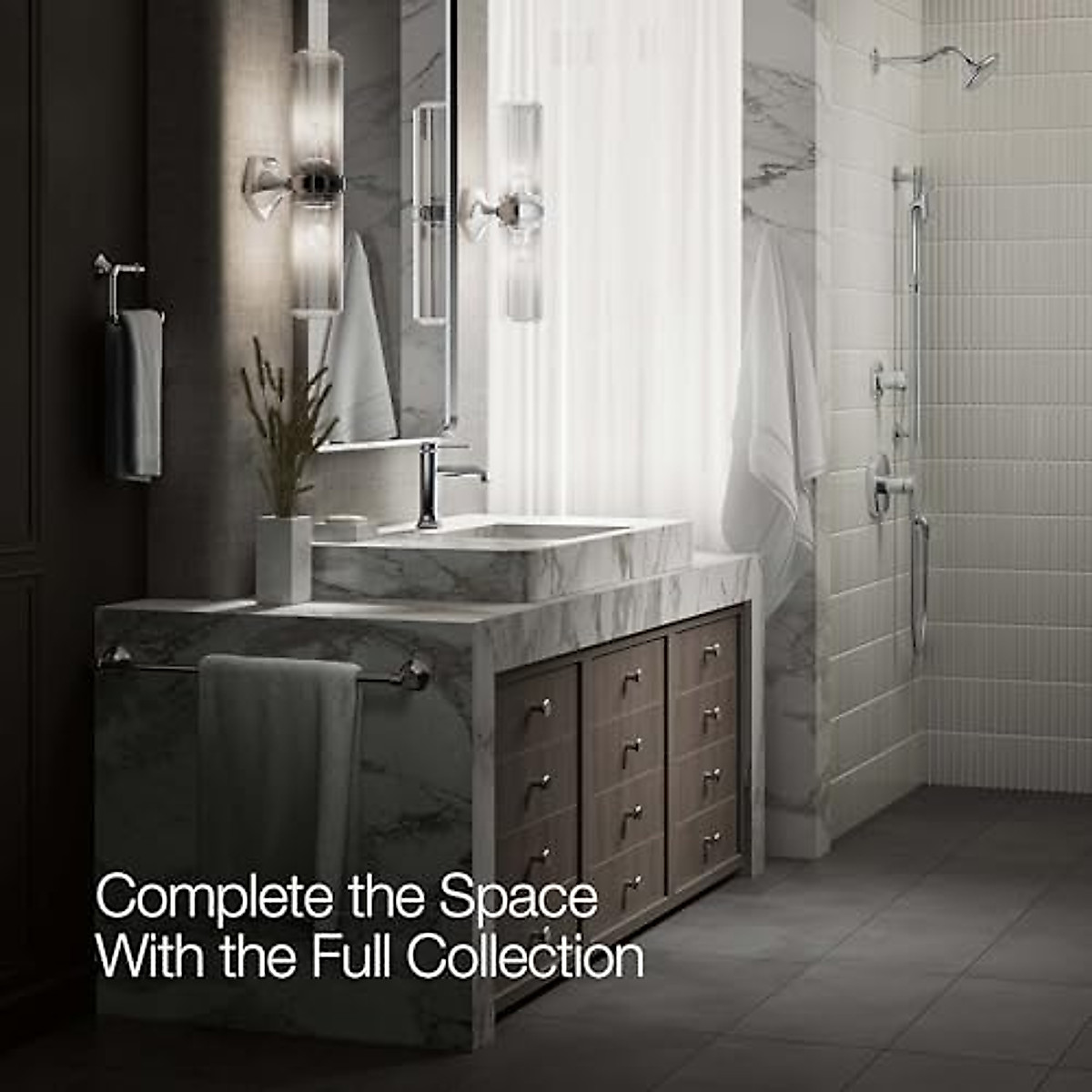 KOHLER 27000-4-CP Occasion Single-Handle Bathroom Faucet with Pop-Up Drain Assembly, One Hole Bathroom Sink Faucet, 1.2 gpm, Polished Chrome