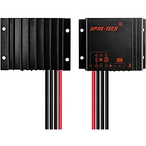 Solar Charge Controller IP68 ;15A 12V/24V Solar Panel Battery Intelligent Regulator. Clear readable 5 LED Display of The State of Charge. 4 Stage Charging(Main,Boost, Equalization, Float)