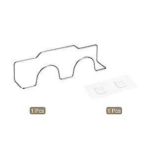 uxcell Wall Mounted Shoe Rack, 255x55x65mm Adhesive Hanging Organizer Single Layer for Door, Bathroom