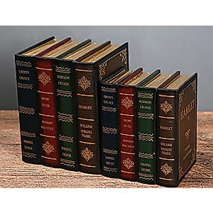 B&S FEEL Wooden Antique Book Box, Set of 2