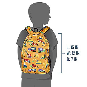 Wildkin 15 Inch Kids Backpack Bundle with Lunch Bag (Under Construction)