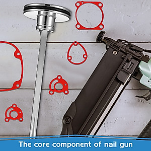 9 Pieces Tools Parts Gasket Kit Bumper Air Nail Gun Parts Nail Gun Driver Bumper Ribbon Spring O-Ring Gasket Pneumatic Tools Piston Driver Replacement Part Compatible with Hitachi NR83 NR83A NR83A2