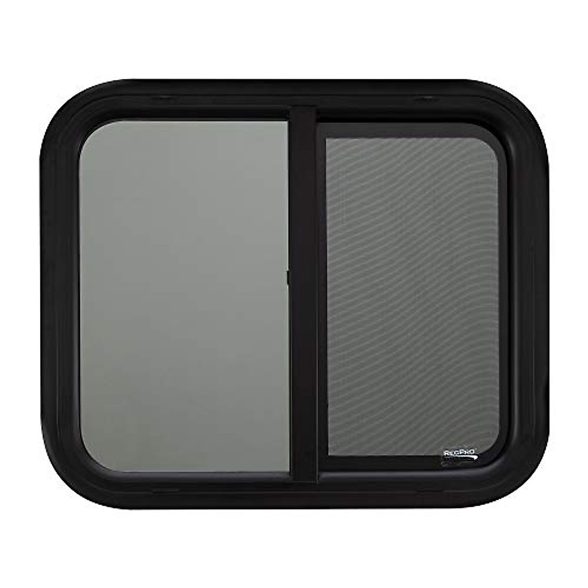 RecPro RV Window | Teardrop Horizontal Slide | RV Window Replacement | Camper Window | Tempered Tinted Glass | RV Window with Screen (24" W x 20" H, with Trim Kit)