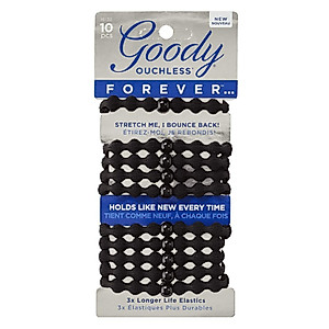 Goody 16132 Women'S Black Forever Elastics 10 Count.