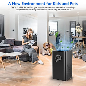 (Only Compatible with KJ150/Cwxwei SY910 Model Air Purifier) Druiap Air Purifier Replacement Filter, H13 True HEPA High-Efficiency Filter, 360° Rotating Filter Air, Not compatible with KJ80 Model