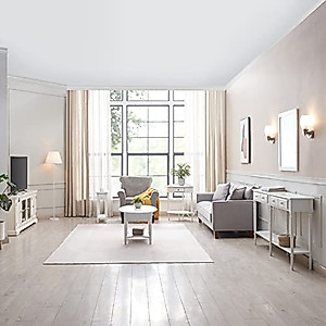 Coastal 10 in. Solid Wood Narrow Side Table with Drawer and Shelf, Pecan Brown – Leick Home, 20017-PC