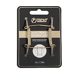 TRIPAR 3-5 Inch Brass Plate Wire Wall Plate Hanger
