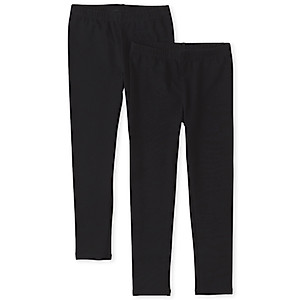 The Children's Place Girls Leggings,Black 2 Pack,XXL(16)
