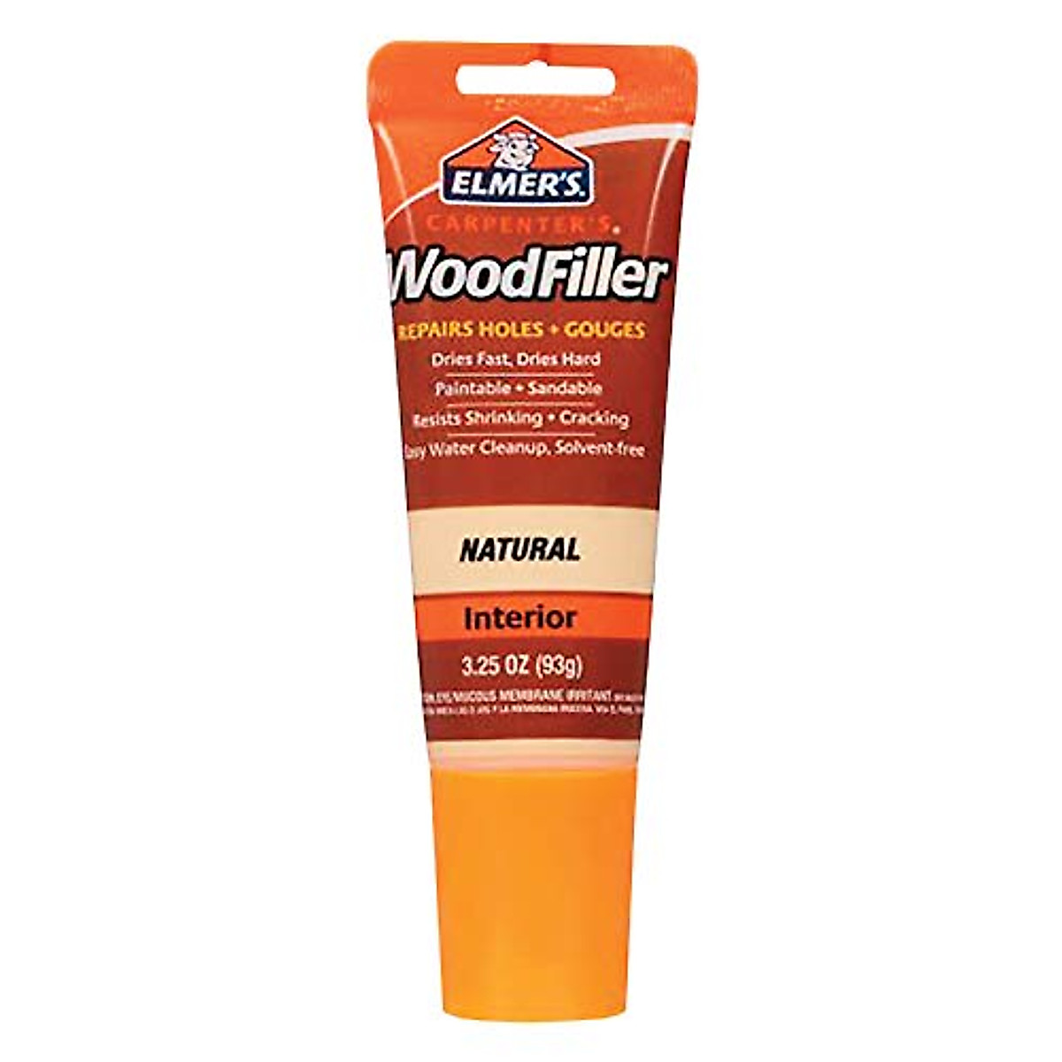 Elmer's E868 Carpenter's Wood Filler, 3.25-Ounce Tube, Natural - 6 Pack