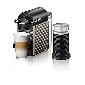 Nespresso Pixie Espresso Machine by Breville with Milk Frother, Titan