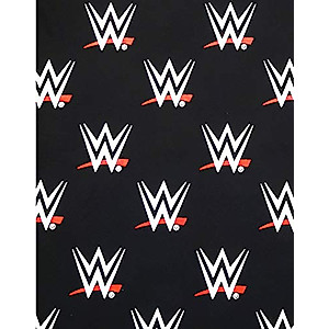 WWE Wrestling All Over Print Boys Kids Black Logo T-Shirt