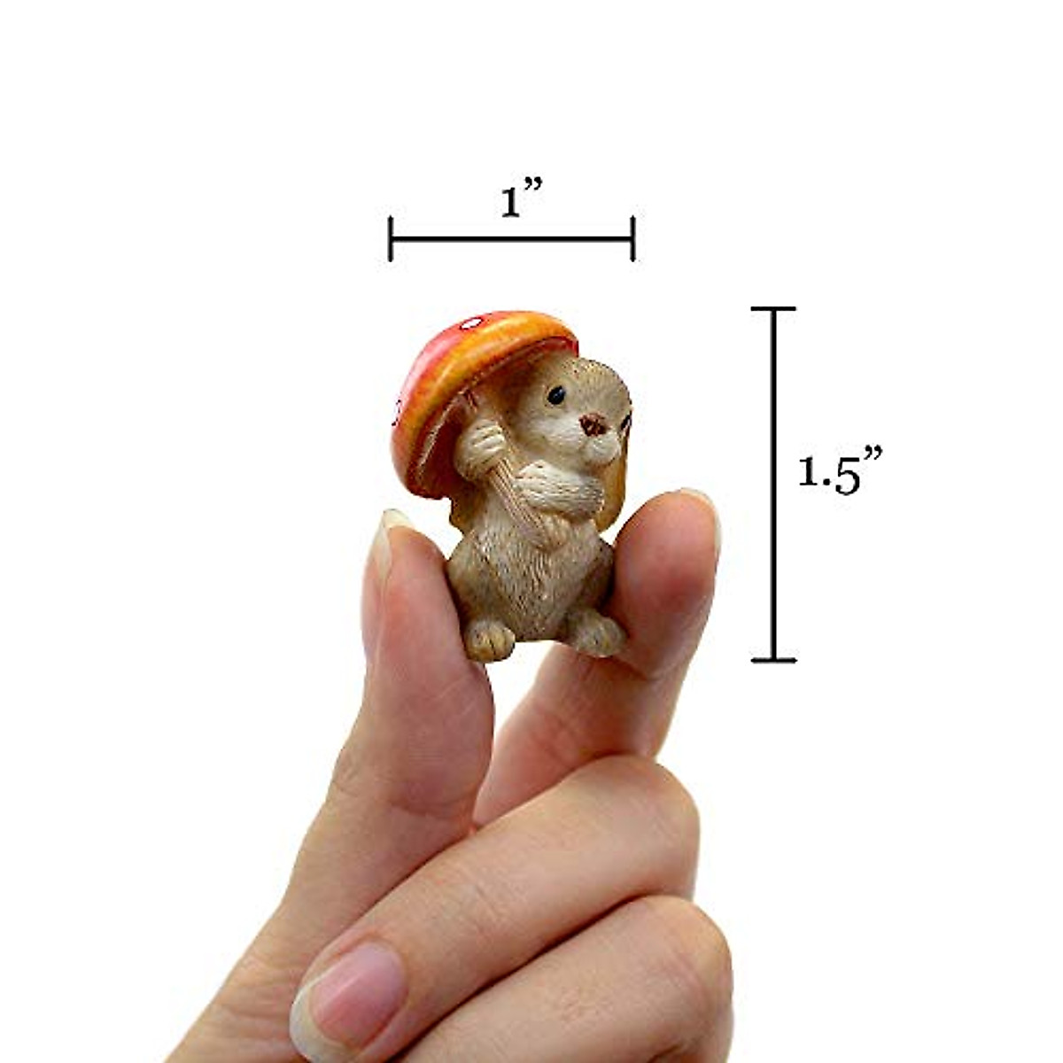 NW Wholesaler 1.5 Inch Miniature Bunny Rabbit Fairy Garden Figurine - Supplies, Furniture, Tools, Animals and Accessories for Fairy Gardens