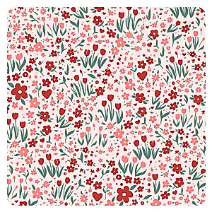 BapronBaby Blushing Blooms Wet Dry Bag - Waterproof Two Zipper Pockets - Reusable for Mealtime, Diapers, Stroller, Snacks, Swimsuits - Machine Washable - 11" x 9"