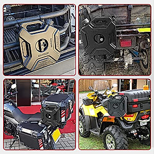 1.3 Gallon Portable Petrol Diesel Storage Gas Can 5L Gas Tank Fuel with lock & key Black Compatible With Motorcycle SUV ATV Most Cars Yacht