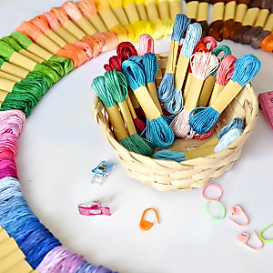 100 Skeins Per Pack -Embroidery Floss - Cross Stitch Threads - Friendship Bracelets Floss - Crafts Floss