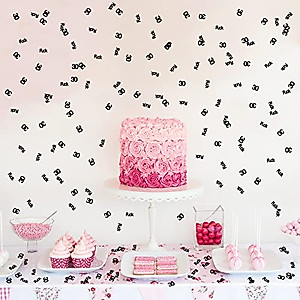 INNORU Fuck 30 Confetti Black Glitter, Happy 30th Birthday Table Confetti, I'm 30 Paper Scatter, Funny 30th Birthday Party Table Decorations Confetti, 120pcs