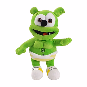 TUMPETY Gummy Bear Plush Green Singing Bear Toy Christmas Celebration Props Accompanying Toys Before Going to Bed (A5-JZ0167)