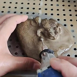 𝐋𝐮𝐨 𝐤𝐞 20 Pcs Diamond Burr Sets, 1/8 Inch Shank Stone Carving Sets Diamond Grinding Bits for Dremel Rotary Tools (120#)