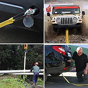 AsgenoX 2 Pack 2 "x6' Tow Strap with Reinforced Loops Vehicle Recovery Rope 18,000 lbs Pound Capacity Recovery Strap (2 "x6' Tow Strap)