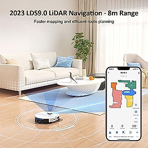 Lubluelu Robot Vacuum and Mop Combo 3000Pa, 2 in 1 Robotic Vacuum Cleaner, Lidar Navigation Laser, 5 Editable Map,10 No-go Zones, App/Alexa, Intelligent Vacuum Robot for Pet Hair, Carpet, Hard Floor