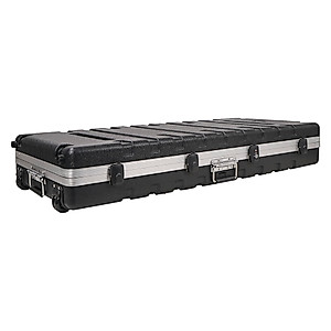 Sound Town Lightweight 61-Note Keyboard Case, ATA Flight Case with TSA Approved Locking Latches, Customizable Interior, Recessed Wheels (STKBC-61)