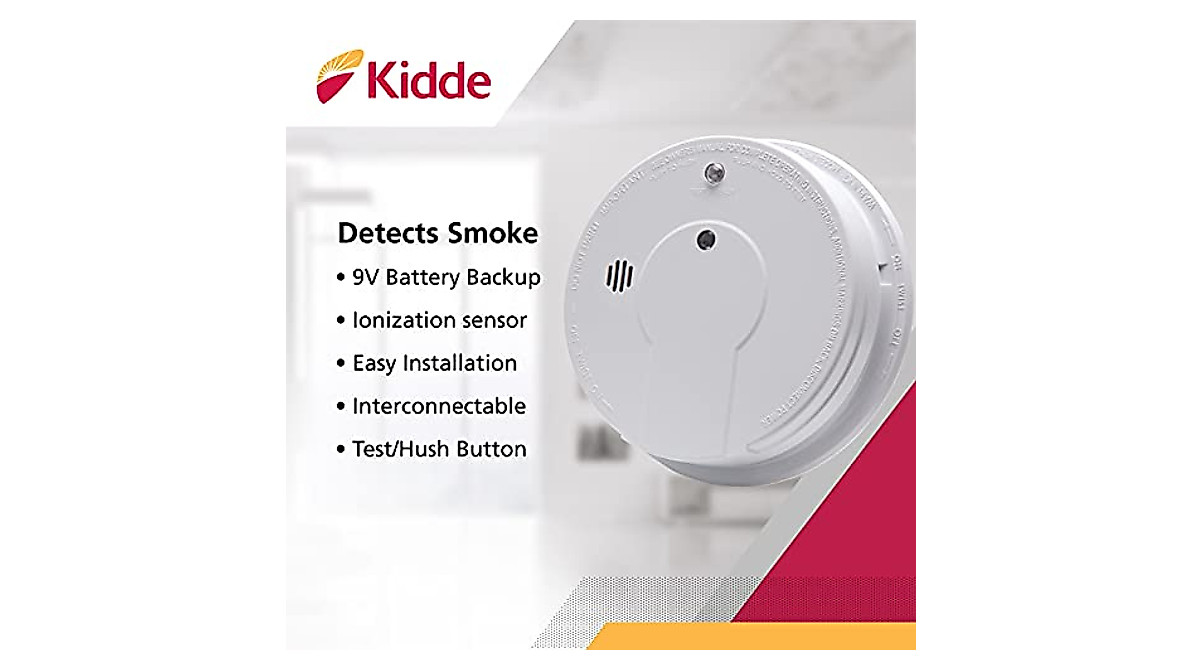 Kidde Smoke Detector with Battery Backup & Interconnect Feature