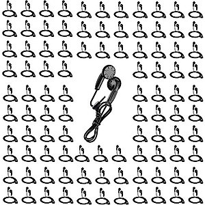 Everyday Wholesale Lots Black Earbuds Bundle Bulk in-Ear Earphones 72 Pack