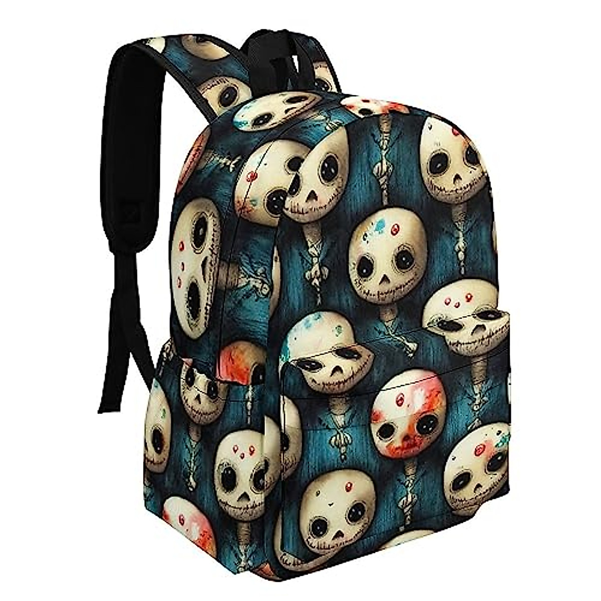 RIMENCH Lightweight Casual Laptop Backpack For Men And Women Halloween Cute Gothic Horror Voodoo Dolls Daily Use Backpack For College