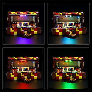 Kyglaring LED Lighting Kit Only Lights Set Designed for Lego Harry Potter Hogwarts Magical Trunk 76399 Model Building Kit - without Lego Set (Standard Version)