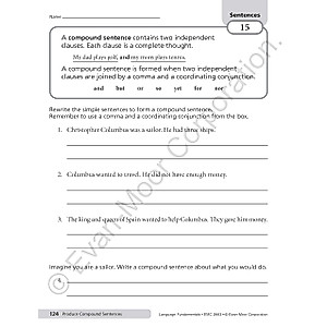 Evan-Moor Language Fundamentals, Grade 3