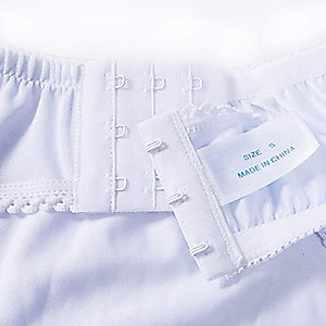 Shbidsxia Women's Sexy Lace Mesh Garter Belt High Waist Suspender Belt with Six Metal Clips for Women‘s Stockings/Lingerie (B-White, Small)