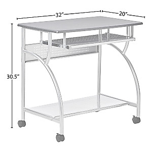 Safco SOHO Mobile Workstation, Anthricite, Metallic Gray
