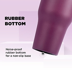 IRON FLASK Co-Pilot Insulated Mug w/Straw & Flip Cap Lids - Cup Holder Bottle for Hot, Cold Drink - Leak-Proof - Water, Coffee Portable Travel Mug - Burgundy, 40 Oz