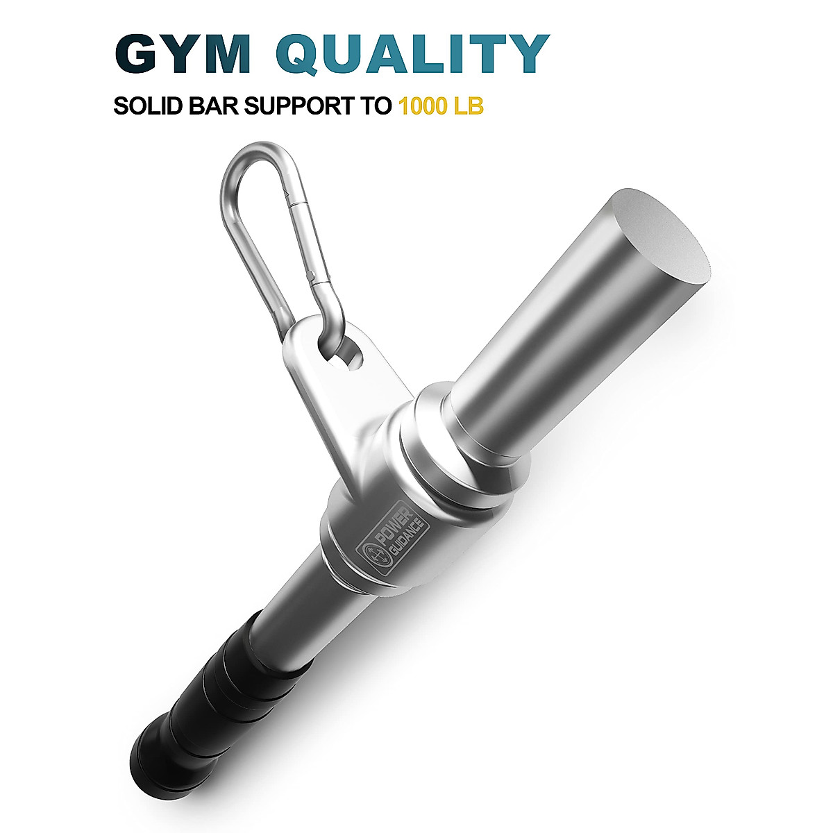 POWER GUIDANCE Triceps Pull Down Attachment, Cable Machine Accessories for Home Gym, LAT Pull Down Attachment Weight Fitness - LAT Pull Down Bar, V Bar with Rotation, V-Shaped Bar