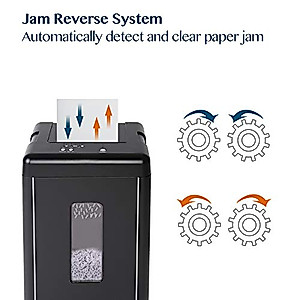 WOLVERINE 15-Sheet Super Micro Cut High Security Level P-5 Heavy Duty Paper/CD/Card Shredder for Home Office, Ultra Quiet by Manganese-Steel Cutter and 8 Gallons Pullout Waste Bin SD9520 (Black ETL)
