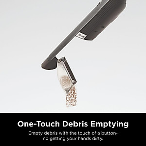 Shark WV201 WANDVAC Handheld Vacuum, Lightweight at 1.4 Pounds with Powerful Suction, Charging Dock, Single Touch Empty and Detachable Dust Cup