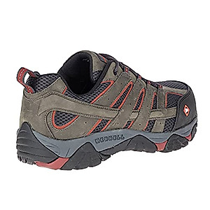Merrell Men's Moab Vertex Vent Composite Toe Construction Shoe, Pewter, 10.5