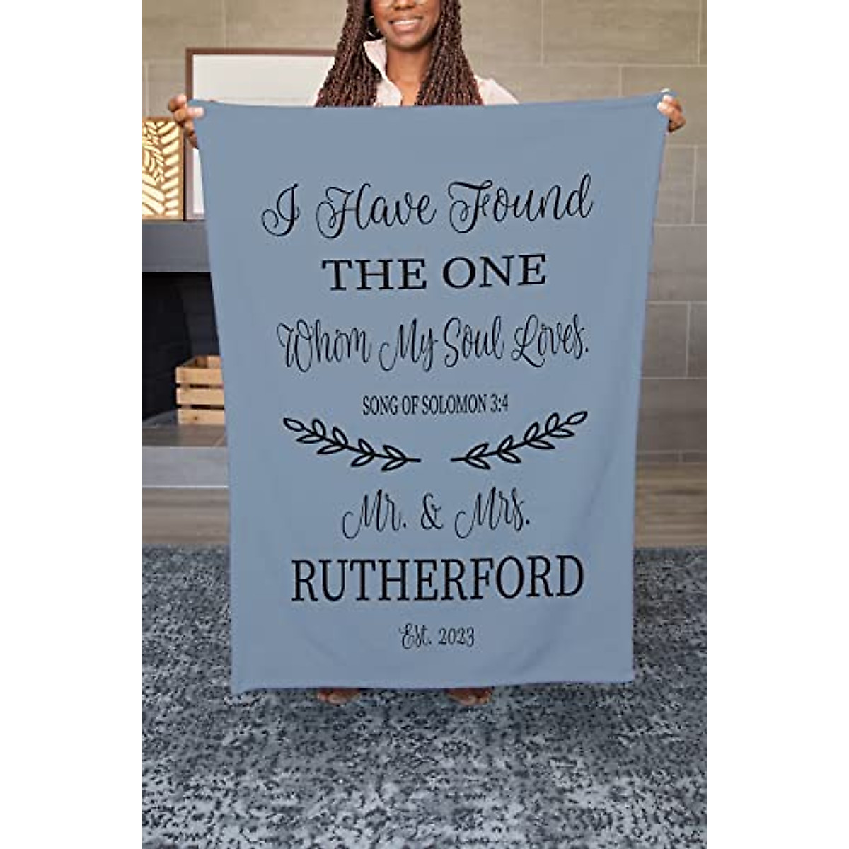 Nuda Personalized Wedding Blanket, Mr and Mrs Throw Blanket Wedding, Anniversary Blanket Gifts, Bridal Shower Gift, Valentines Day Blanket, Blanket for Christmas Couples