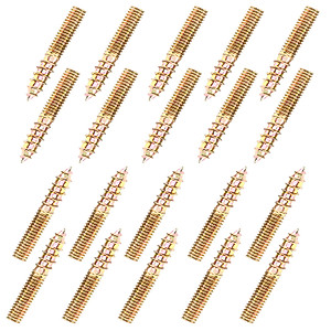 Zorveiio M4 Hanger Bolts, Length 1"(25mm) Double Headed Bolts Self-Tapping Screw for Furniture