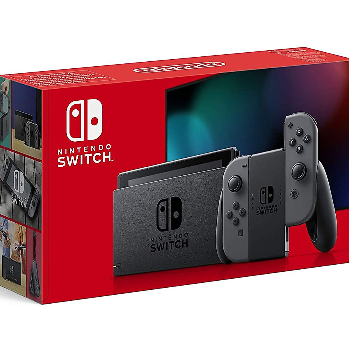 Nintendo 2020 Switch Family Christmas Holiday Bundle - Gray, 6.2" Touchscreen LCD Display, Bluetooth + NexiGo Joy-Con and Pro Controllers Charging Dock + NexiGo 128GB MicroSD Card Bundle