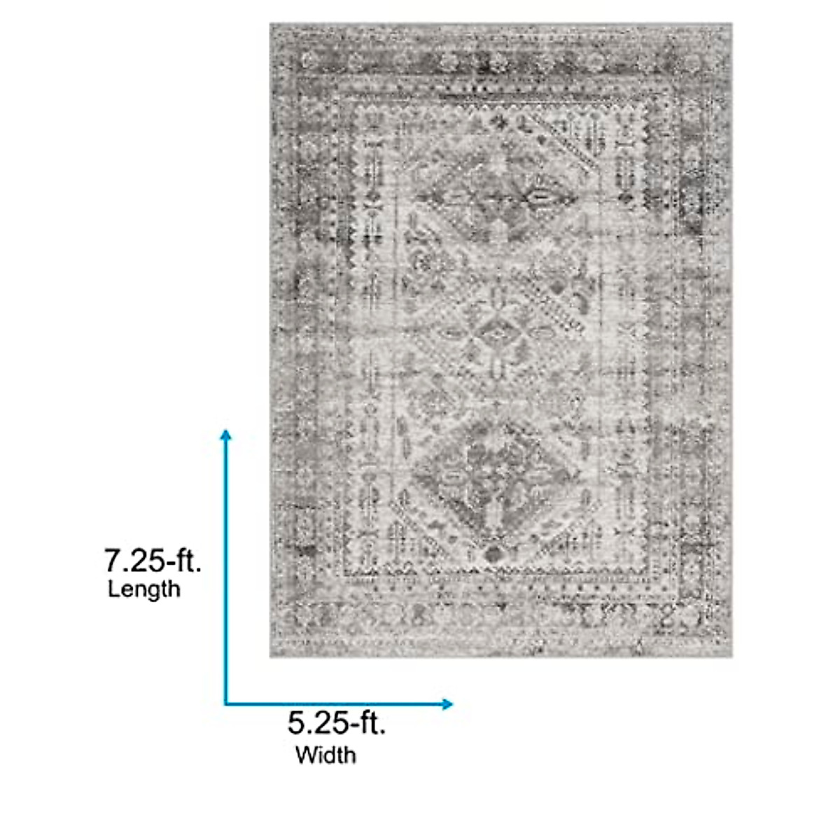 Artistic Weavers Desta Vintage Oriental Area Rug, 5'3" x 7'3", Charcoal