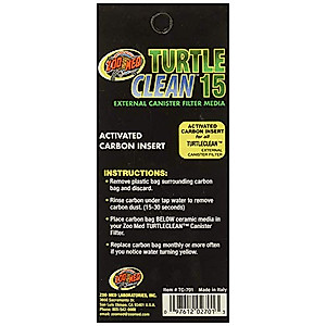 (3 Pack) Zoo Med Turtle Clean 15 Activated Carbon Inserts