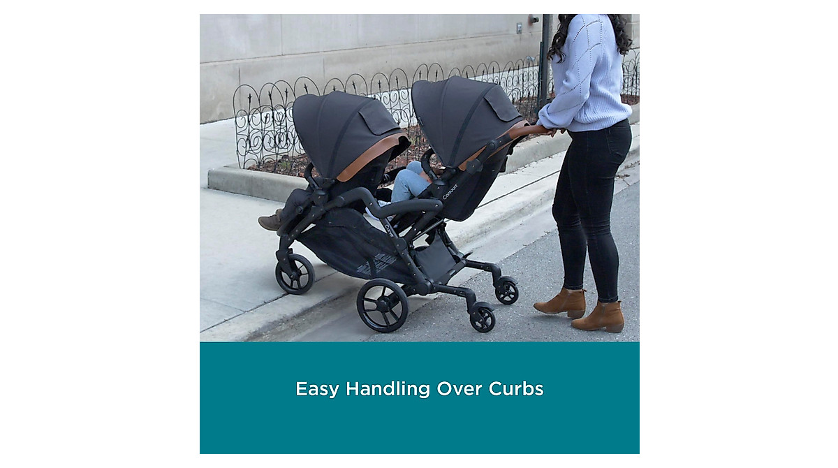 Contours Curve V2 Double Stroller - Easy 360° Turns & Twin Ready